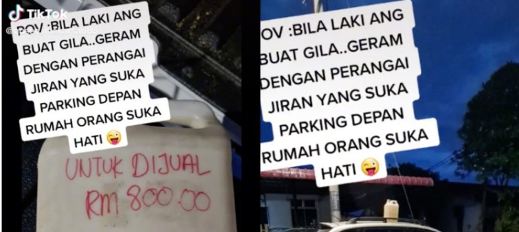 Geram Dengan Jiran Parking Depan Rumah, Ini Pengajarannya