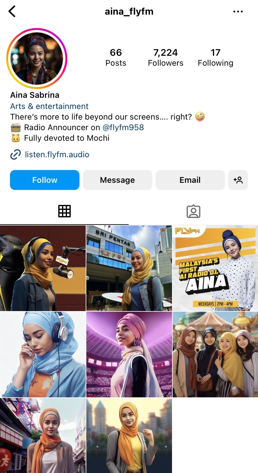Wow! DJ Radio AI Pertama Di Malaysia, Kenali Aina Sabrina DJ AI Di Fly FM