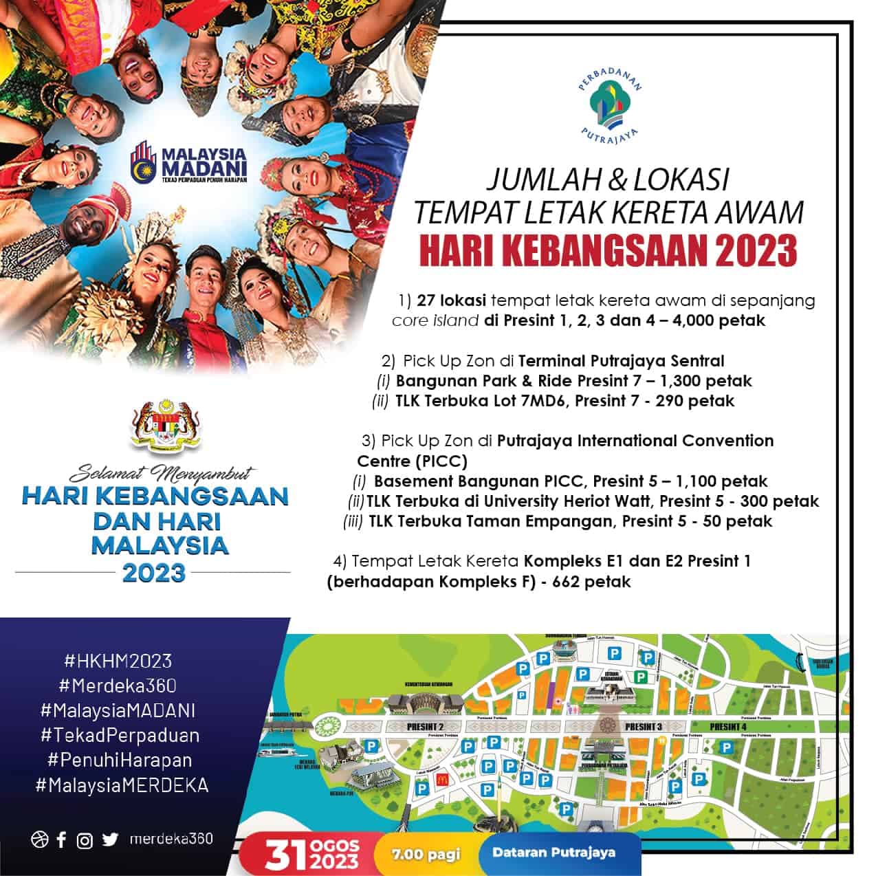 Lokasi Sambutan Hari Kebangsaan & Ambang Merdeka 2023 Yang Patut Anda Tahu