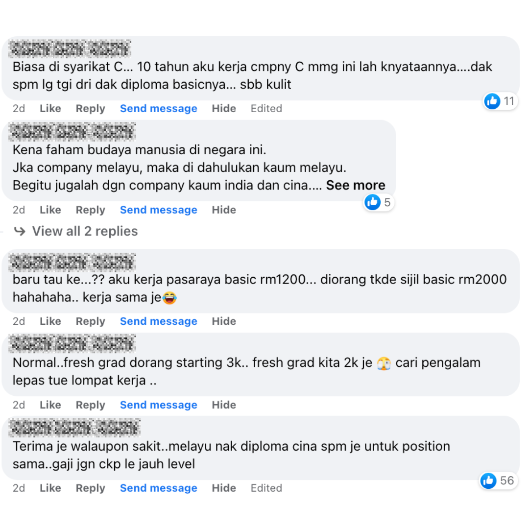 Gaji Berbeza Sebab Bangsa, Confession Ni Dapat Reaksi Berbeza Dari Netizen