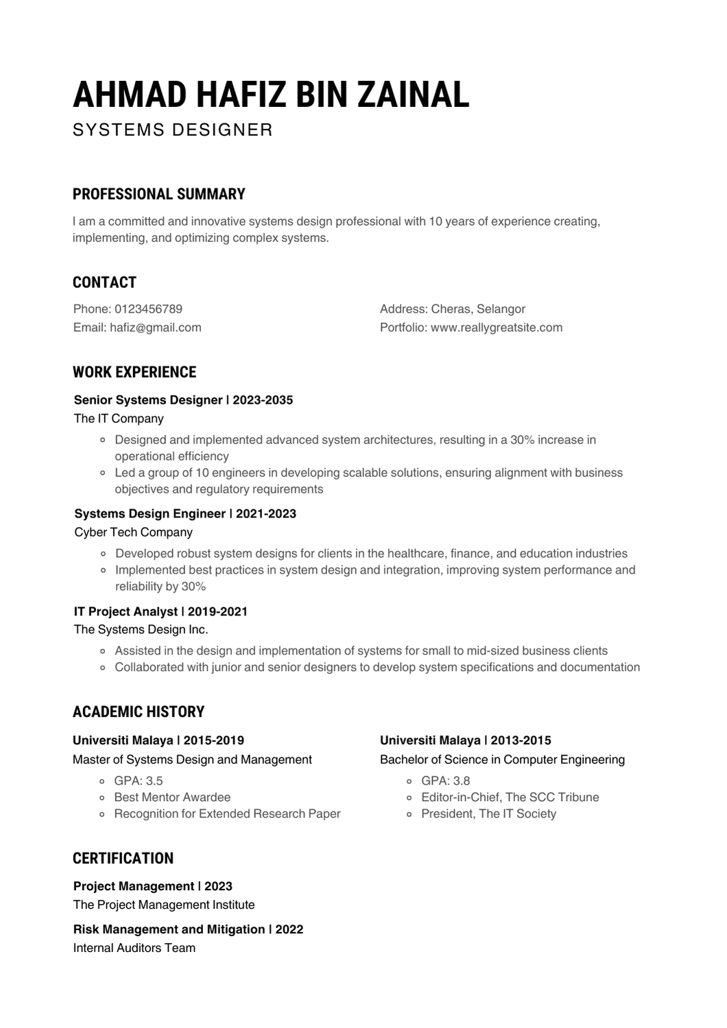 Contoh Resume ATS Friendly Yang Pasti Lepas Tapisan Majikan!