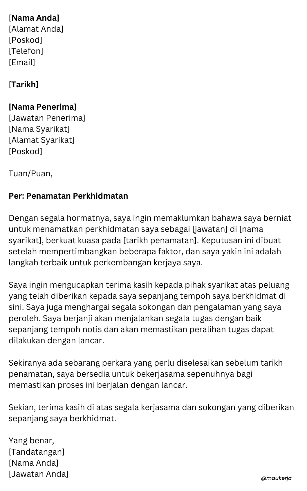 Surat Penamatan Perkhidmatan? Ini Apa Yang Awak Perlu Tahu