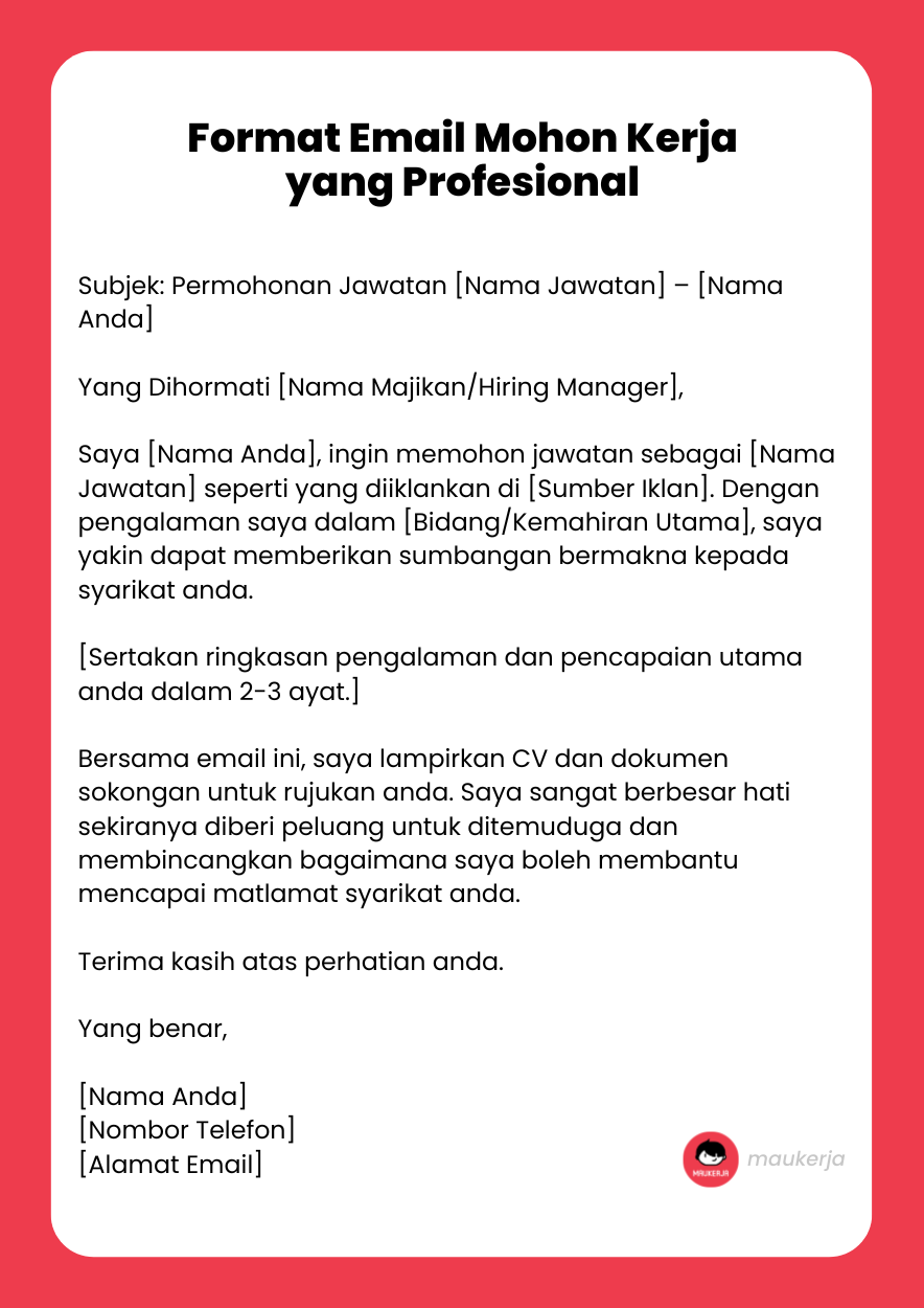 Contoh Email Mohon Kerja Terkini! Confirm Majikan Akan Baca
