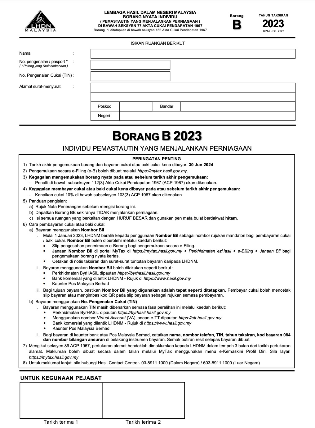 Cara Daftar e Filing! Step by Step Senang & Pantas!